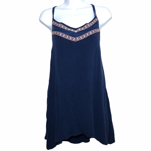 Alya | Tops | Alya Womens Navy Blue Low Back Spaghetti Strap Tunic Size ...